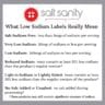 What Do Low Sodium Labels Mean? – Salt Sanity