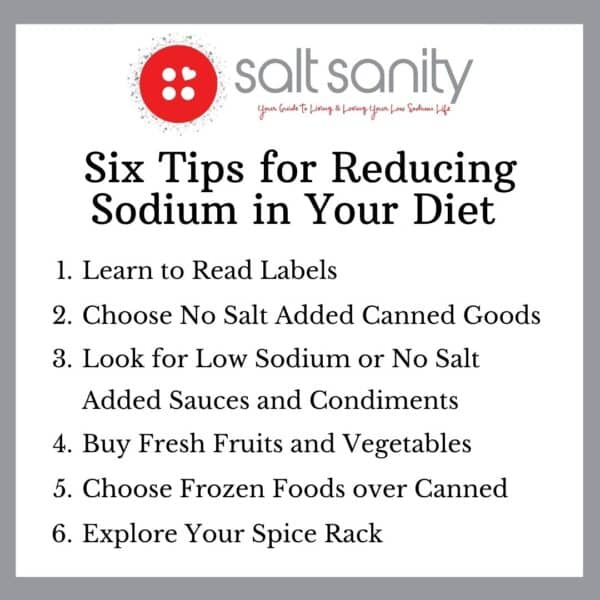 How to Reduce Sodium in Your Diet – Salt Sanity