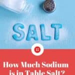 How Much Sodium is in Table Salt? – Tips for Low Sodium Living