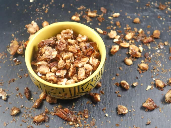 Low Sodium Caramelized Nuts with Brown Sugar & Spice