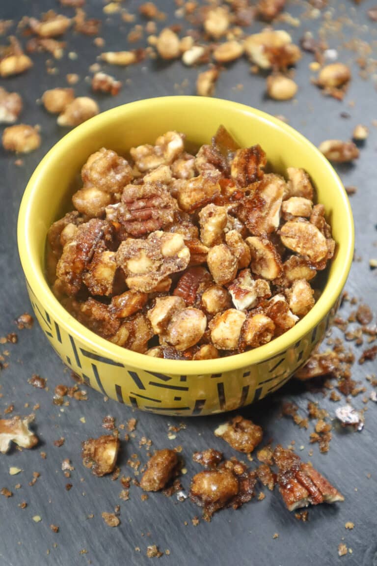 Low Sodium Caramelized Nuts with Brown Sugar & Spice