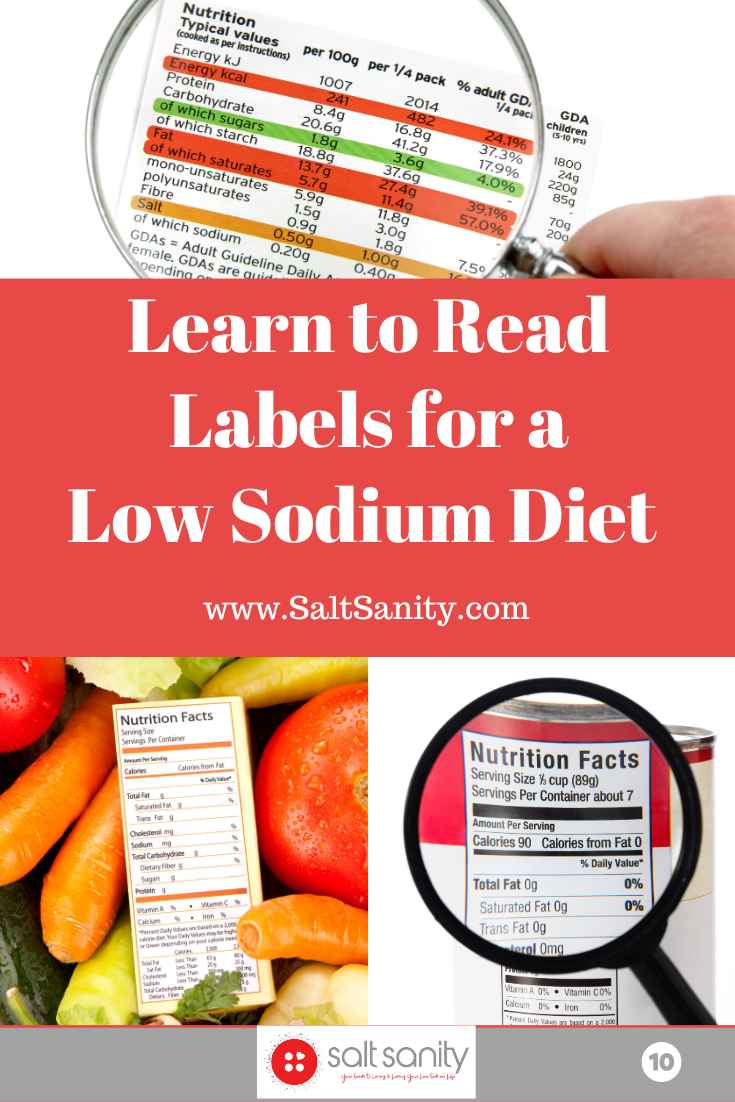 How to Read Labels for a Low Sodium Diet – Salt Sanity