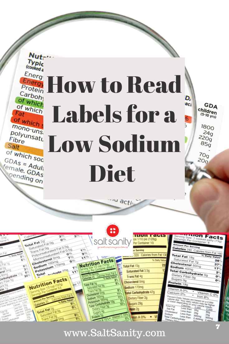How to Read Labels for a Low Sodium Diet – Salt Sanity