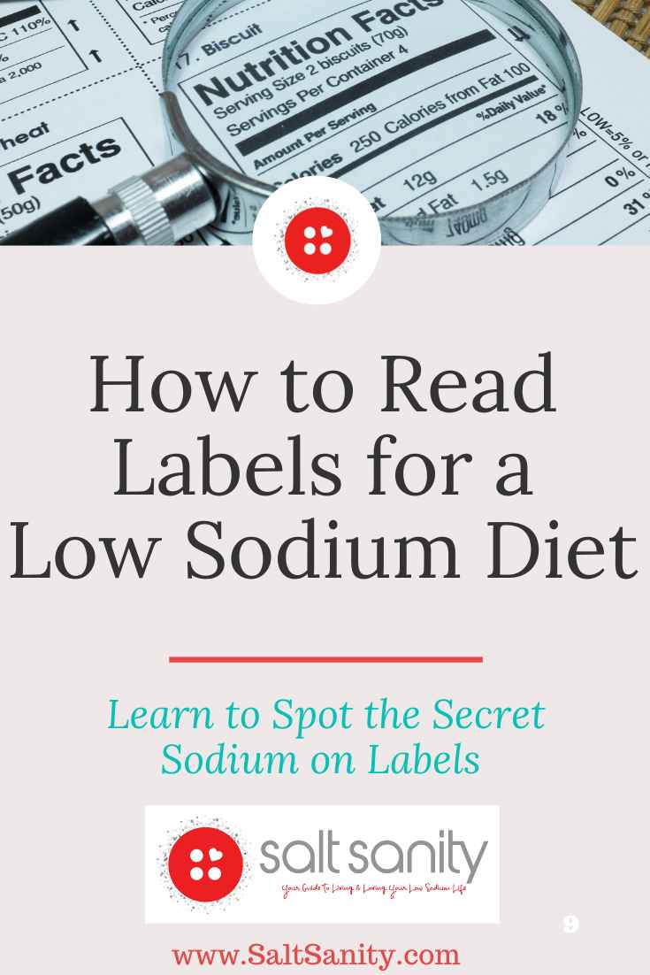 How to Read Labels for a Low Sodium Diet – Salt Sanity